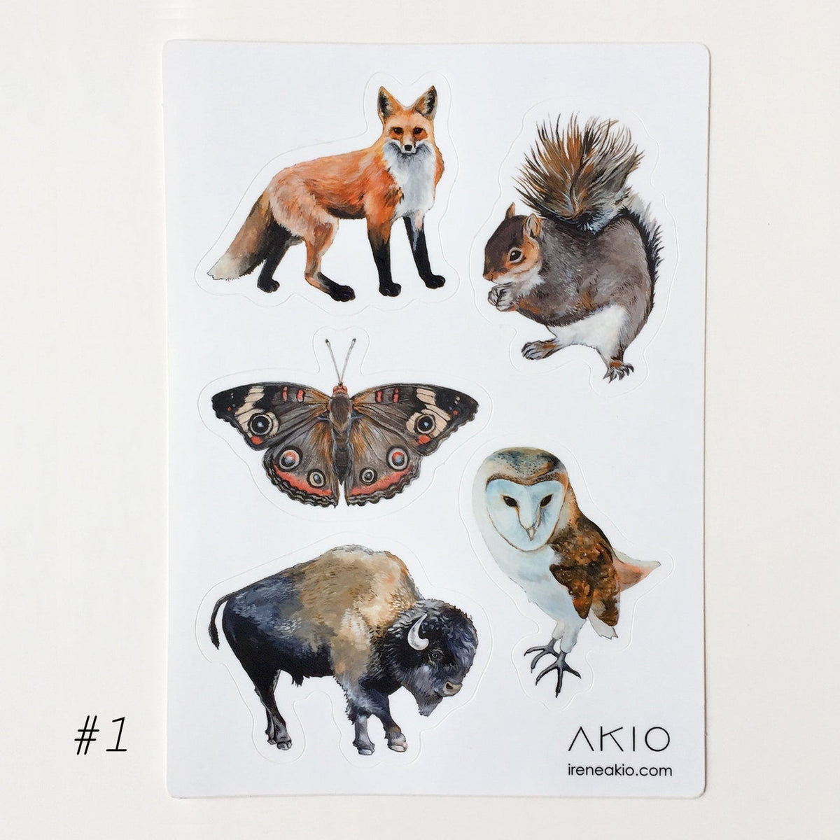 Animal Sticker Sheet #1 – Irene Akio